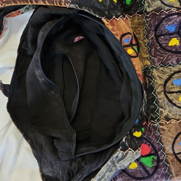Bags | Peace Sign Hobo Bag | Poshmark